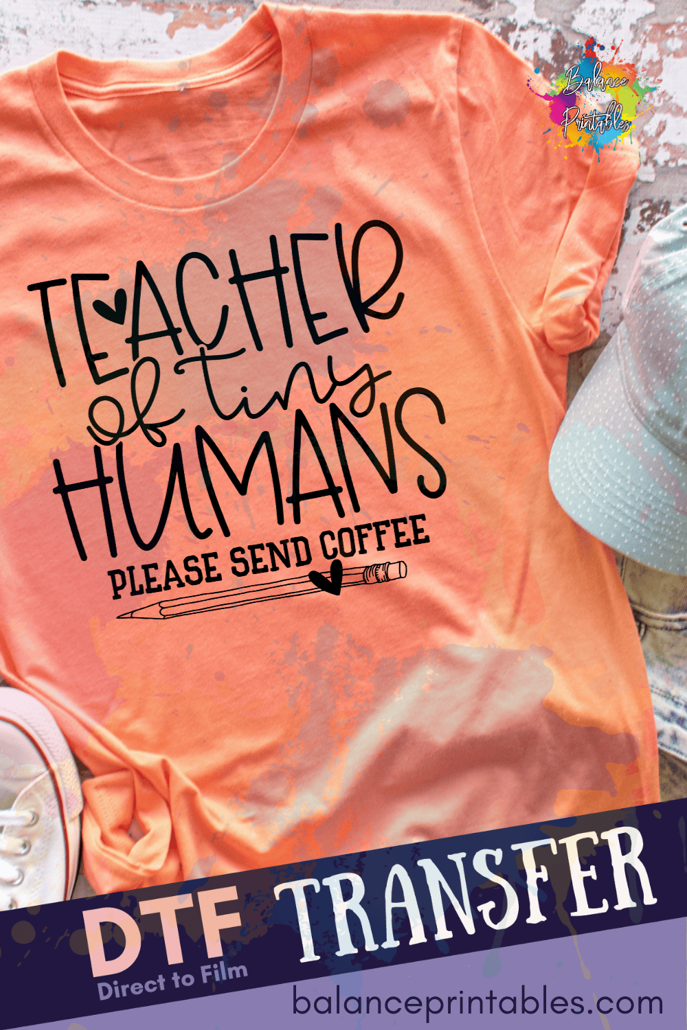 Teacher of Tiny Humans - DTF Transfer - Balance Printables