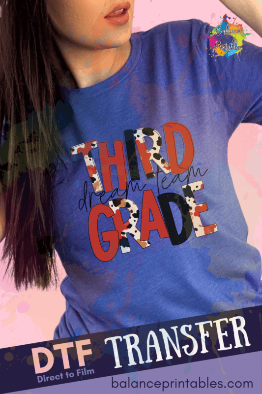 Third Grade dream team - DTF Transfer - Balance Printables