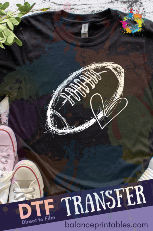 Football & Heart - DTF Transfer - Balance Printables